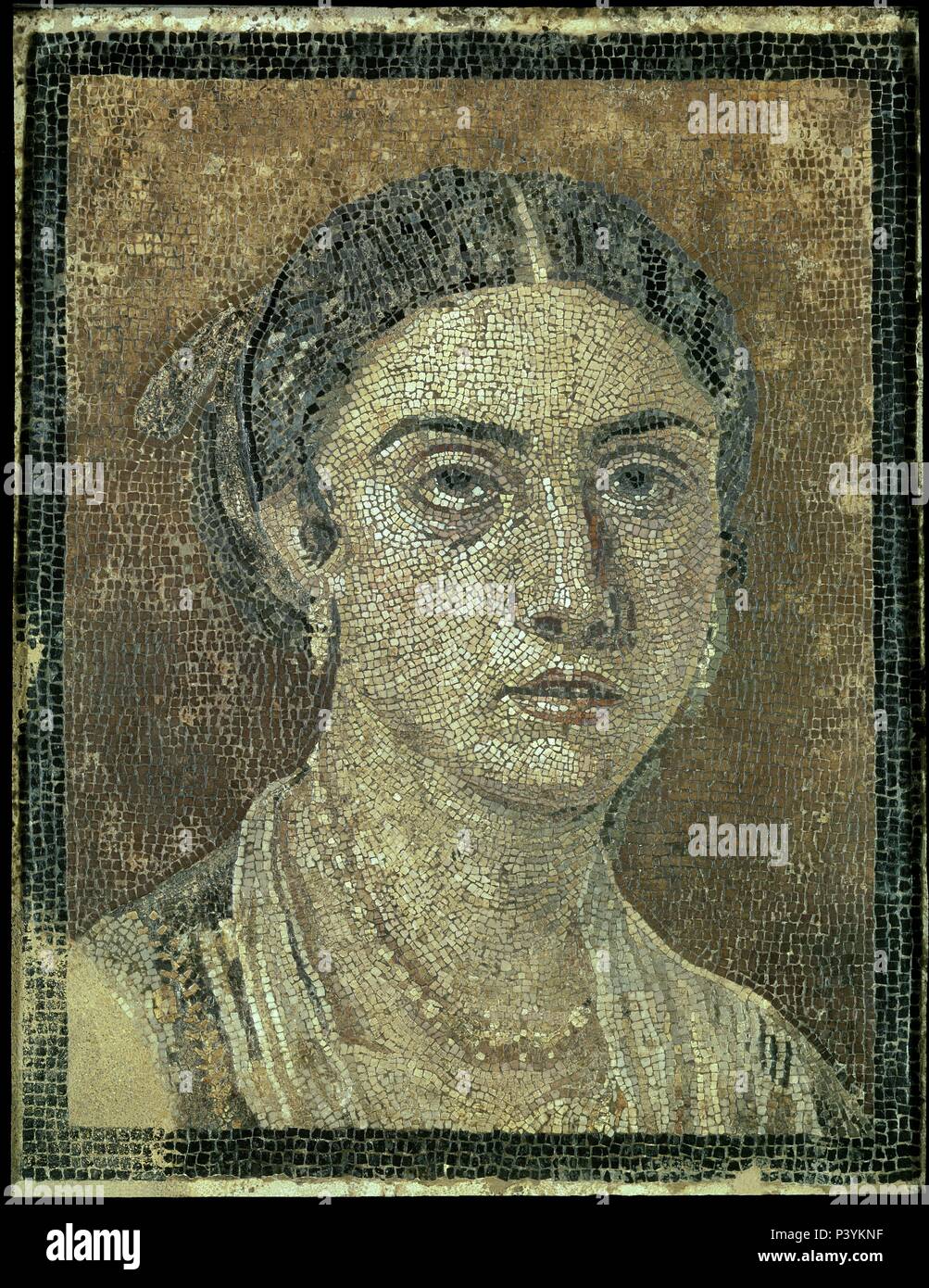 RETRATO FEMENINO - SIGLO I - MOSAICO POMPEYANO. Location: NATIONAL ...
