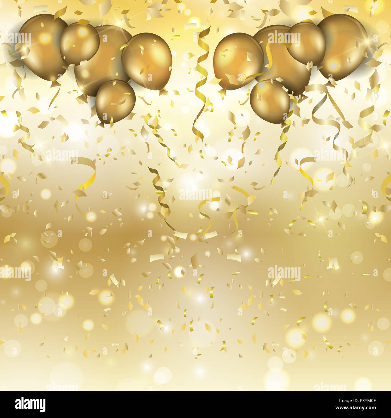 Streamers And Confetti And Balloons Balloons With Confetti And