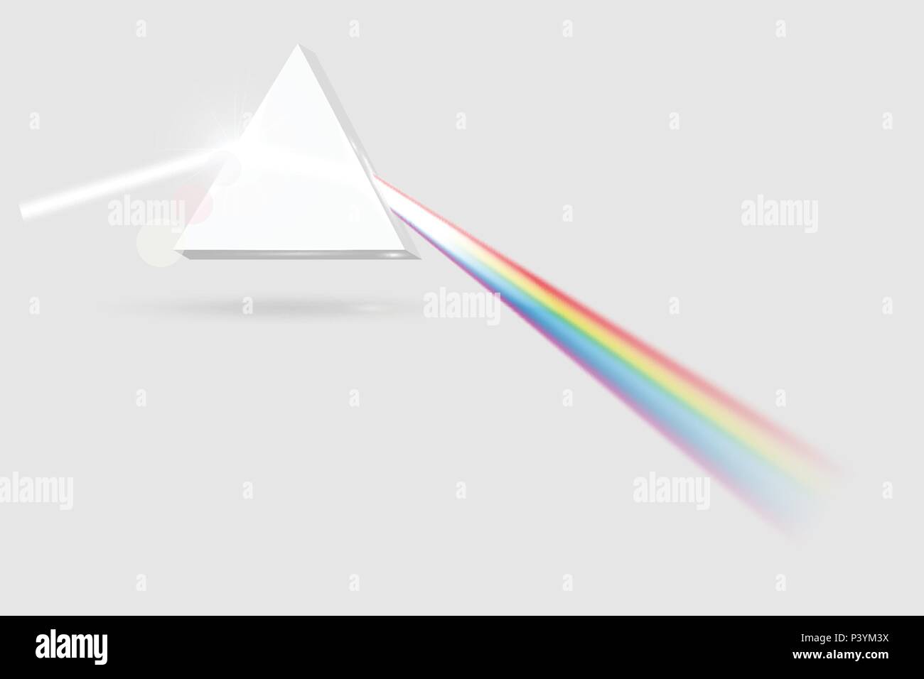 Triangular prism dispersing light hi-res stock photography and images ...