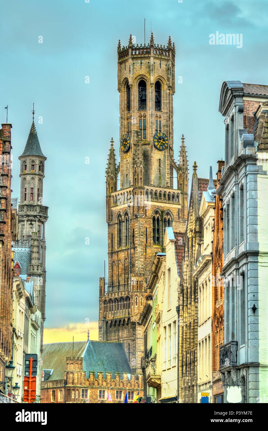 The Belfry of Bruges, a medieval bell tower in Belgium Stock Photo - Alamy
