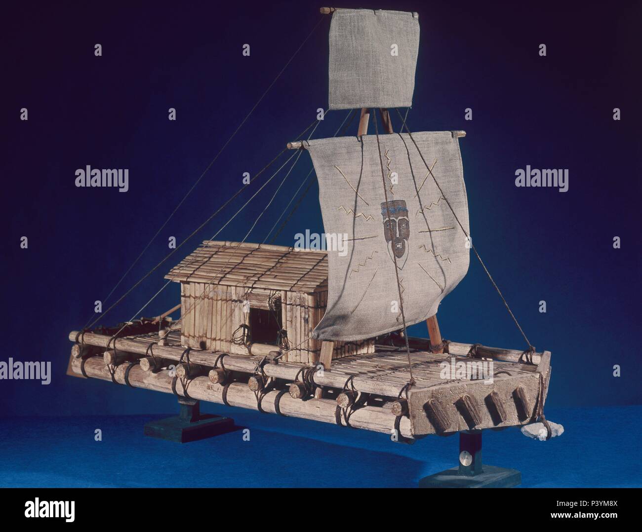 MODELO DE LA ZATARA KON-TIKI ZATARRA USADA POR THOR HEYERDALEN 1947 ...