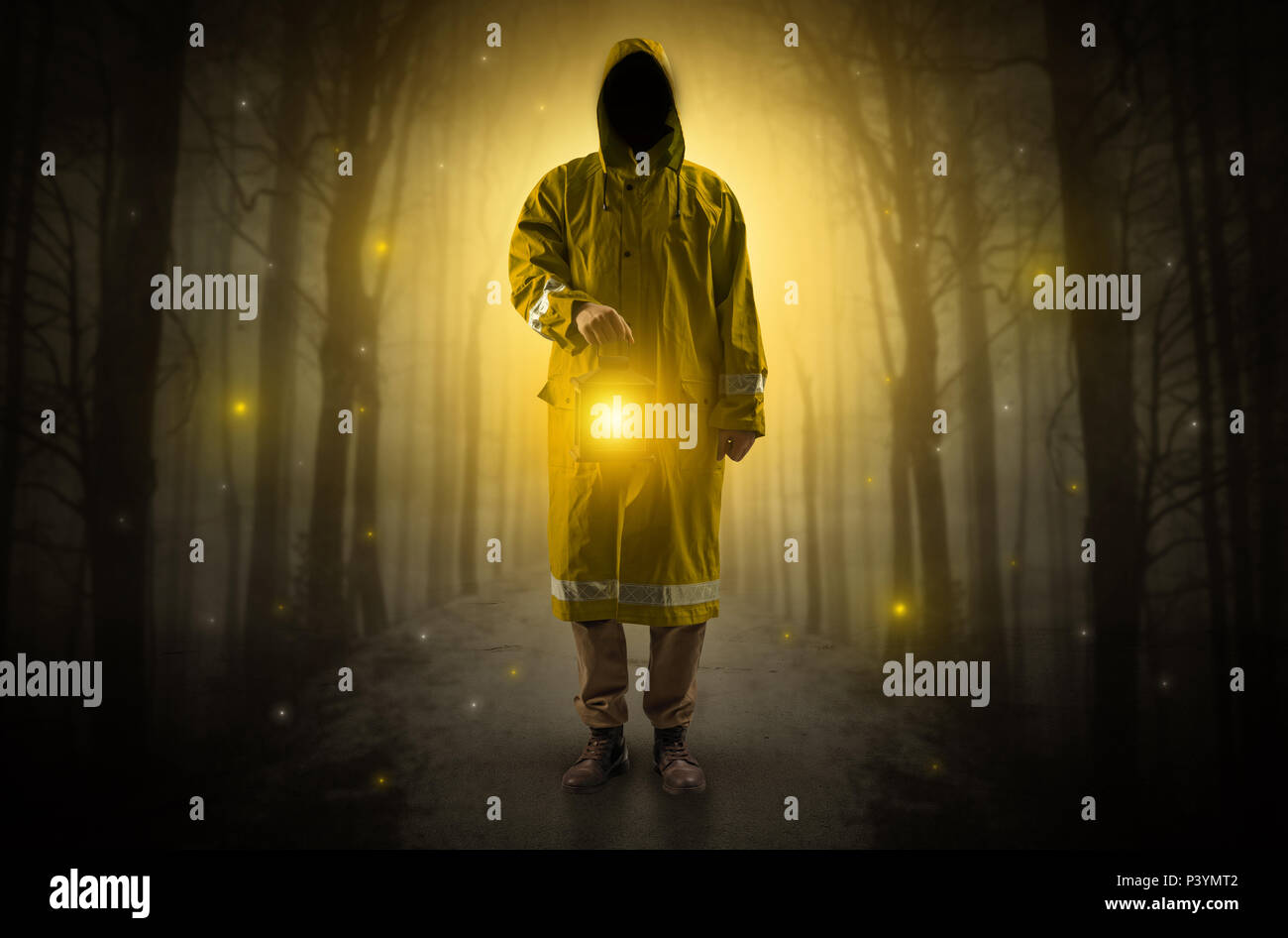 Scary tall man in black hi-res stock photography and images - Alamy