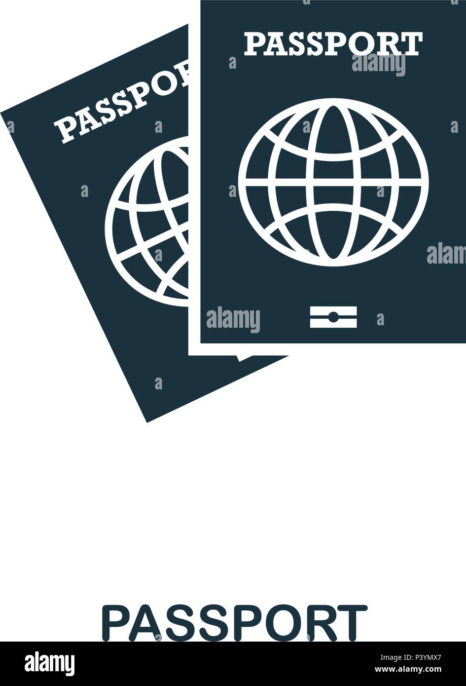 Passport icon. Mobile app, printing, web site icon. Simple element sing ... Passport icon. Mobile app, printing, web site icon. Simple element sing ...