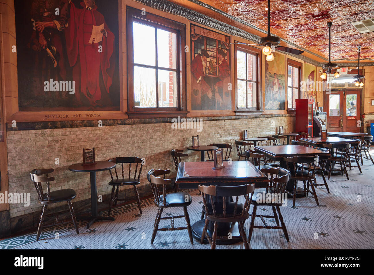 Interior of the Palace Saloon in Fernandina Beach, Florida Stock Photo ...
