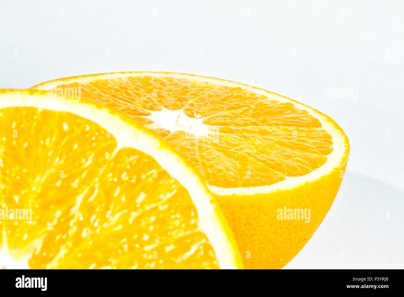 Laranja cortada ao meio. Florianópolis, santa Catarina, Brasil Stock ...