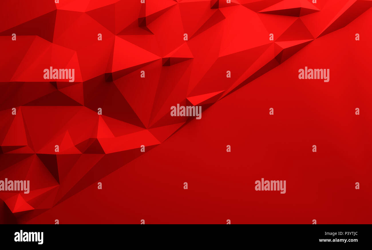 Red triangular textured lowpoly background Stock Photo - Alamy