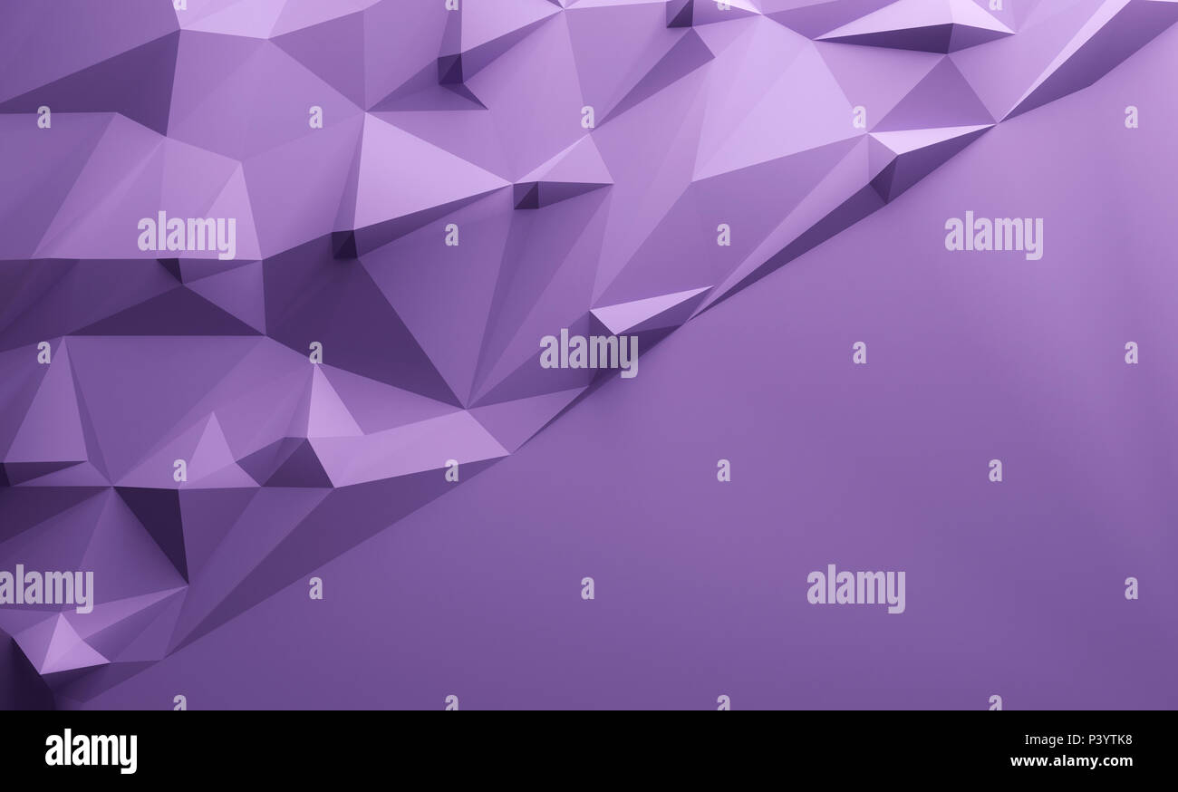 Purple triangular textured low poly modelling background Stock Photo ...