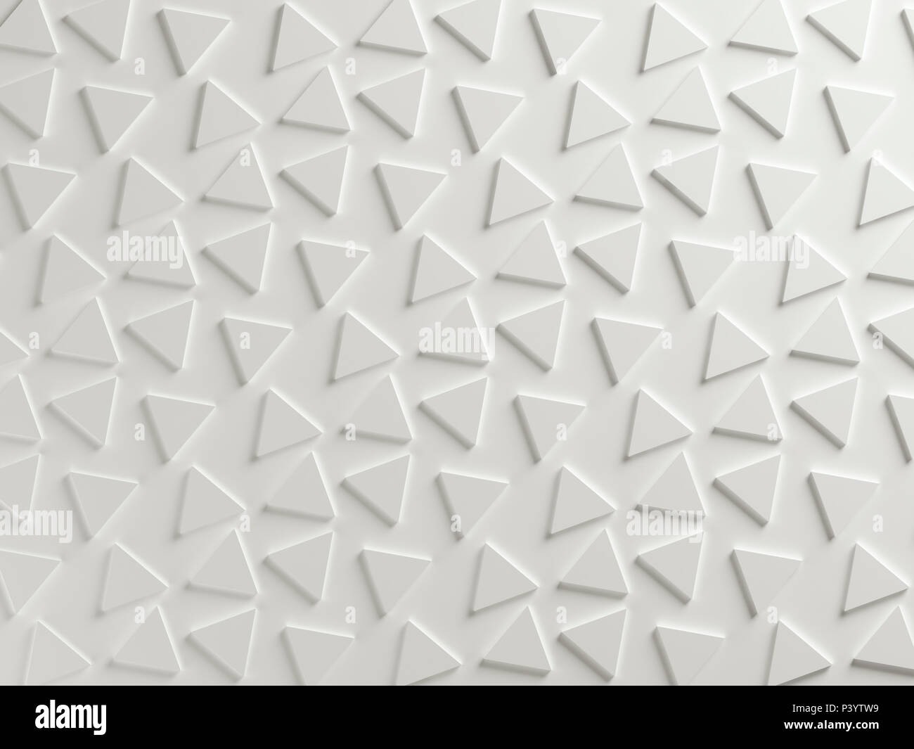 White triangles on white background. Monocolor abstract background ...