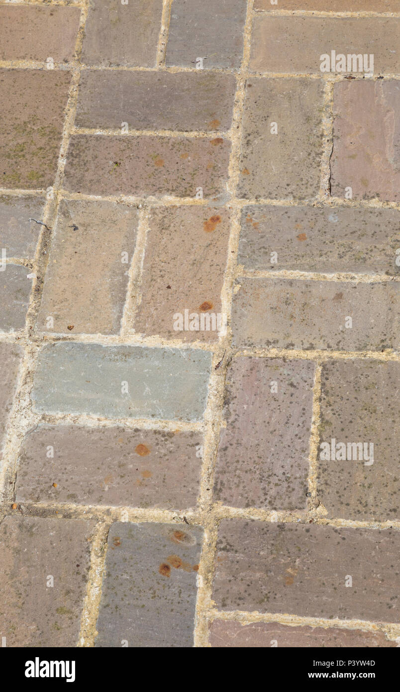 Patio path laid in a Basket Weave paving pattern Stock Photo - Alamy