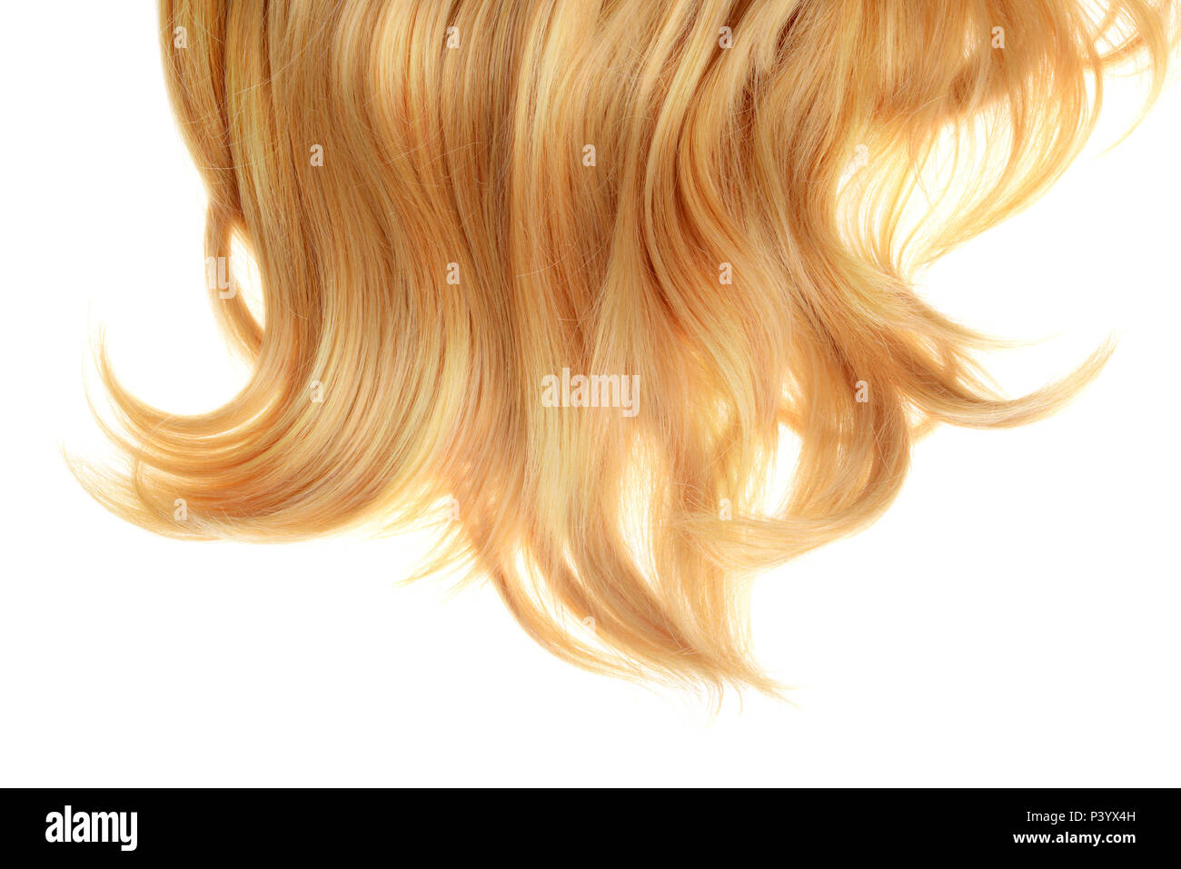back of short hair blond wig isolated Stock Photo - Alamy
