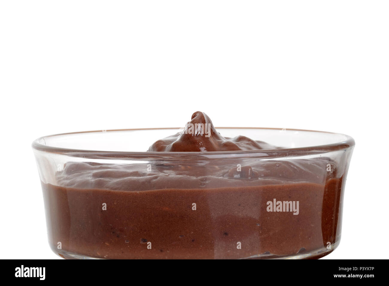 closeup isolated chocolate pudding Stock Photo - Alamy