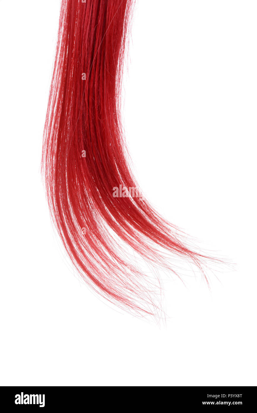 closeup strand of red hair Stock Photo - Alamy