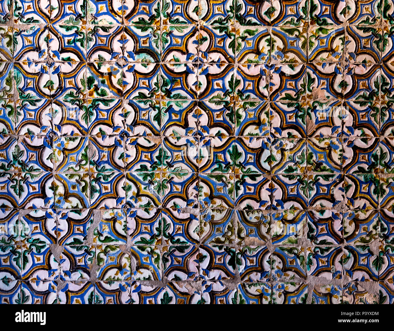 Seville alcazar ceramic tiles hi-res stock photography and images - Alamy