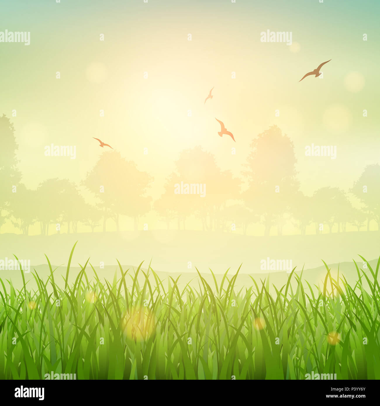 Nature background of a grassy landscape Stock Photo - Alamy
