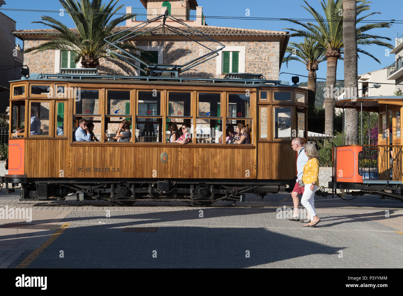 Soller Train, typical Mallorca Spain Stock Photo - Alamy