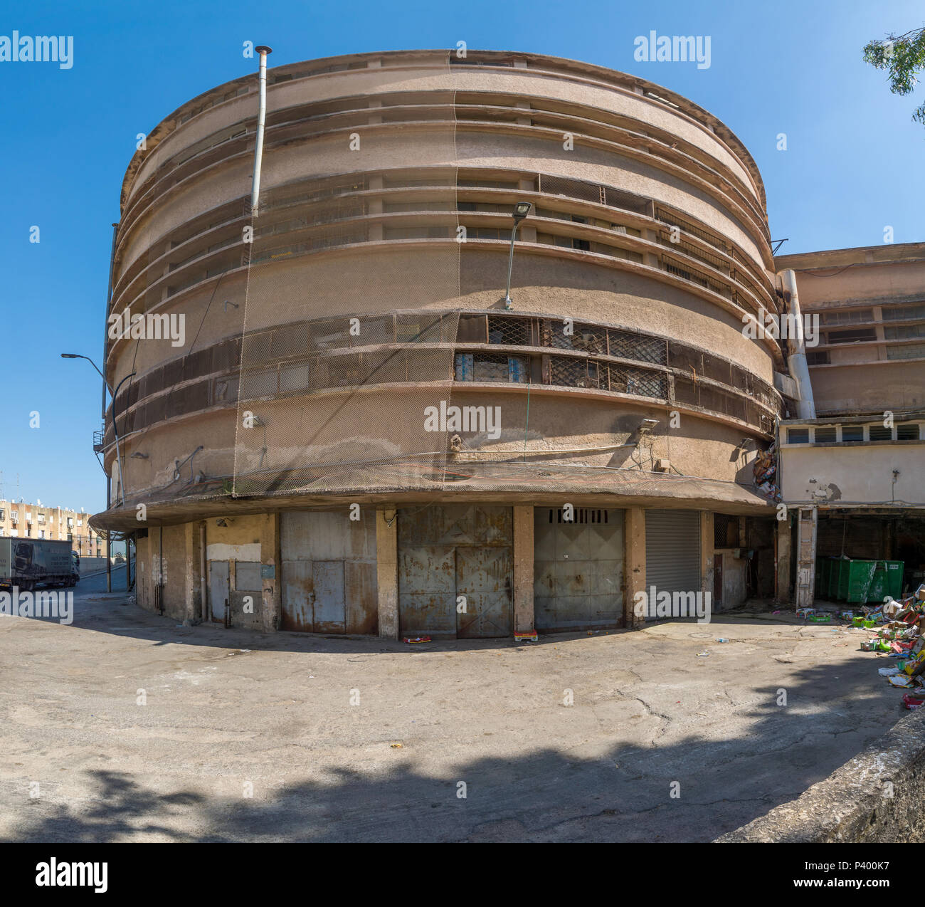 HAIFA, ISRAEL - JUNE 09, 2018: The historic Talpiot market building ...