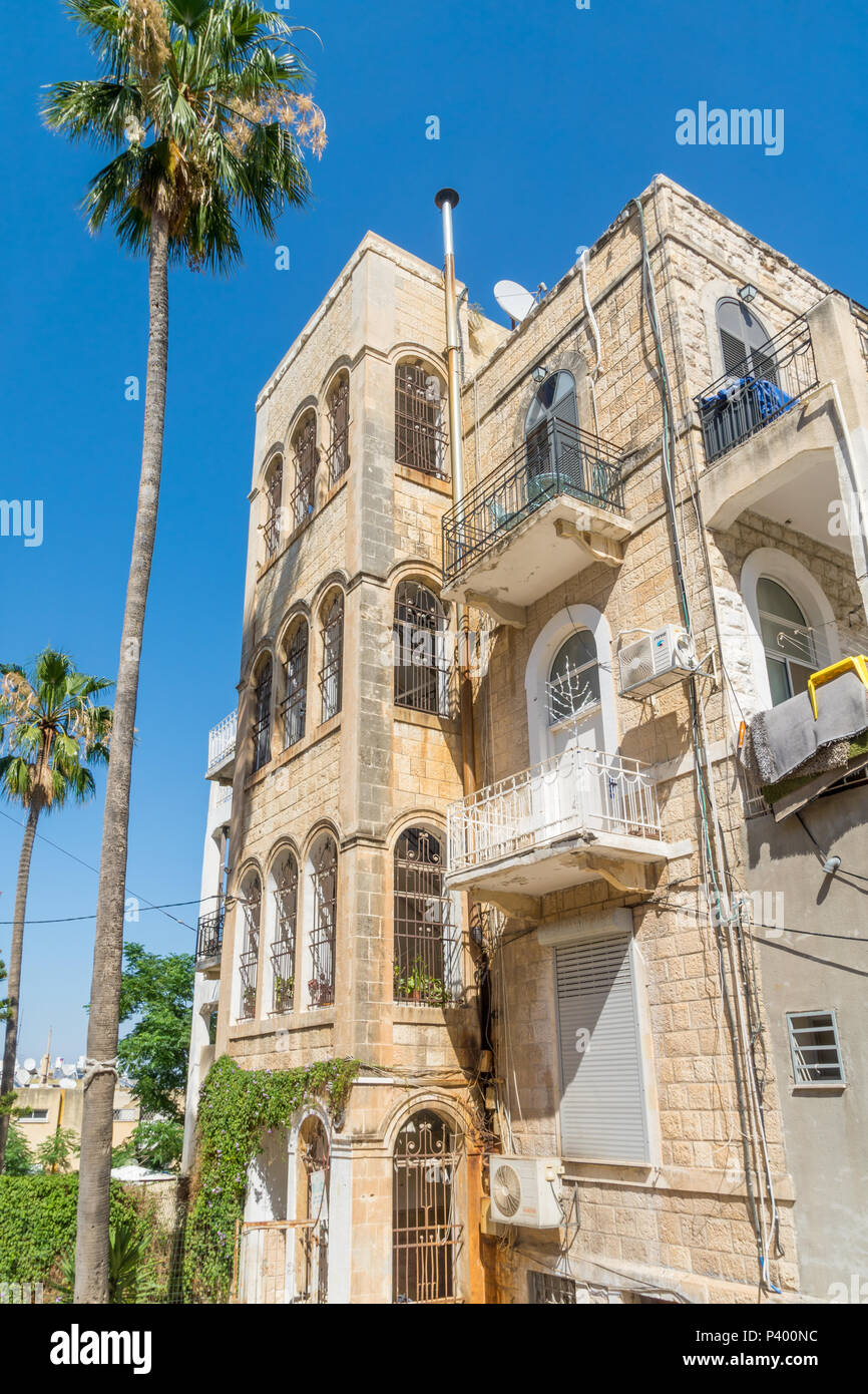 HAIFA, ISRAEL - JUNE 09, 2018: Buildings with a mixture of ...