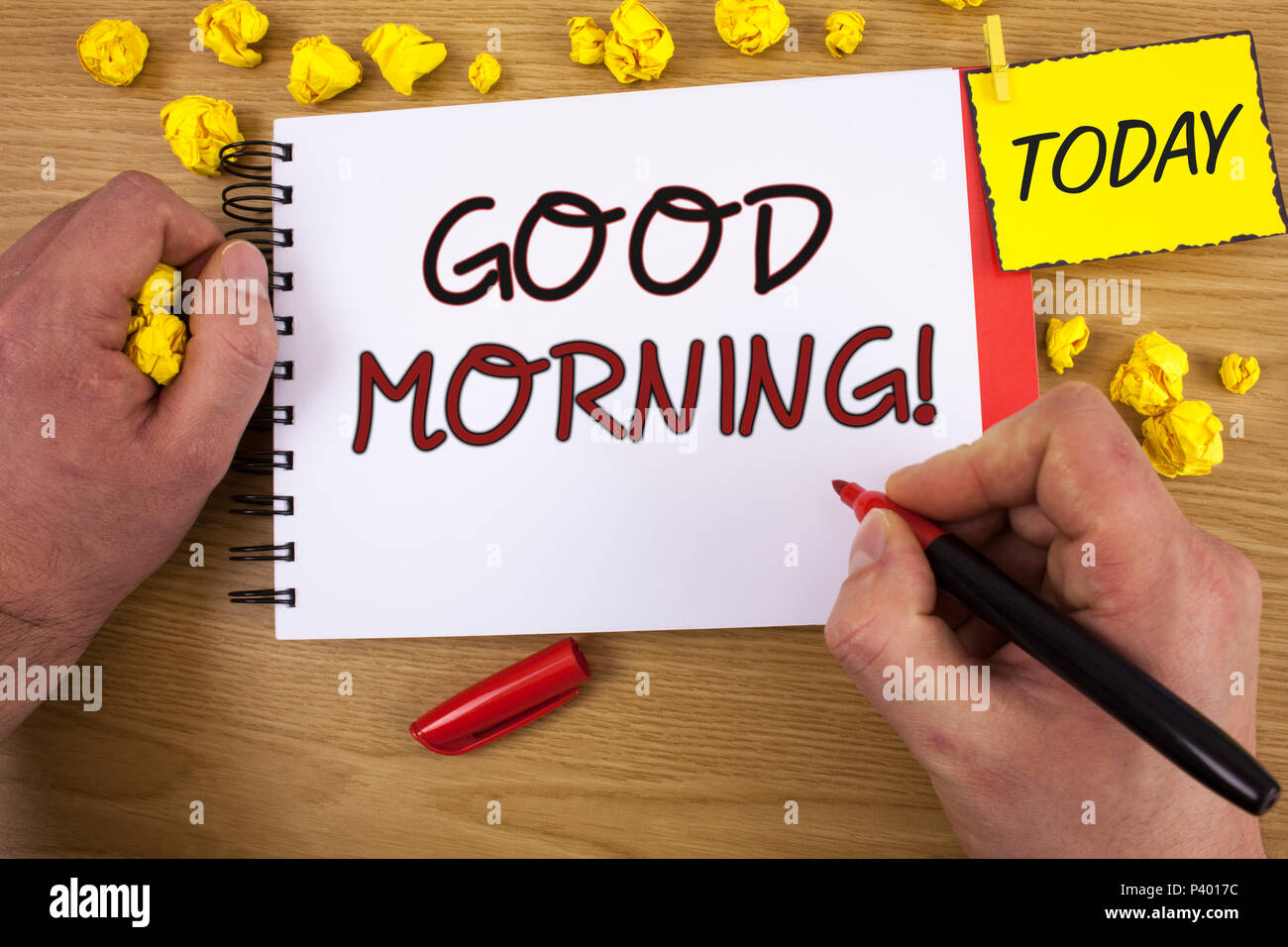 Handwriting textss writing Good Morning Motivational Call. Concept ...