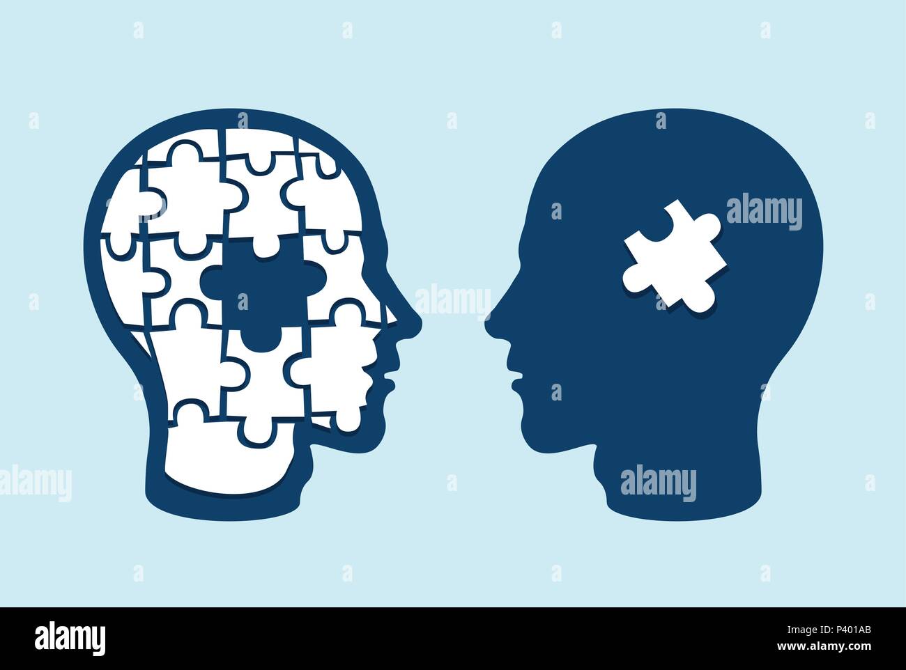 Puzzle piece brain hi-res stock photography and images - Alamy