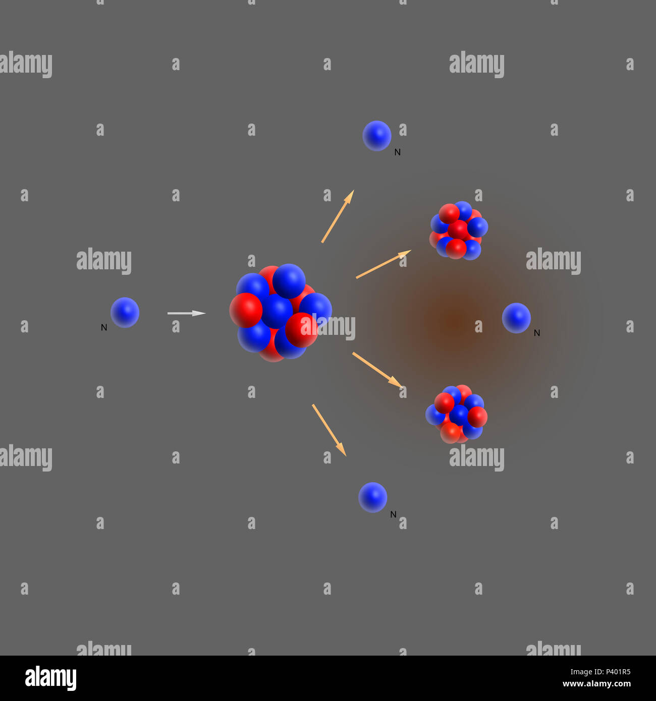 nuclear fission - elementary particles physics theory Stock Photo - Alamy