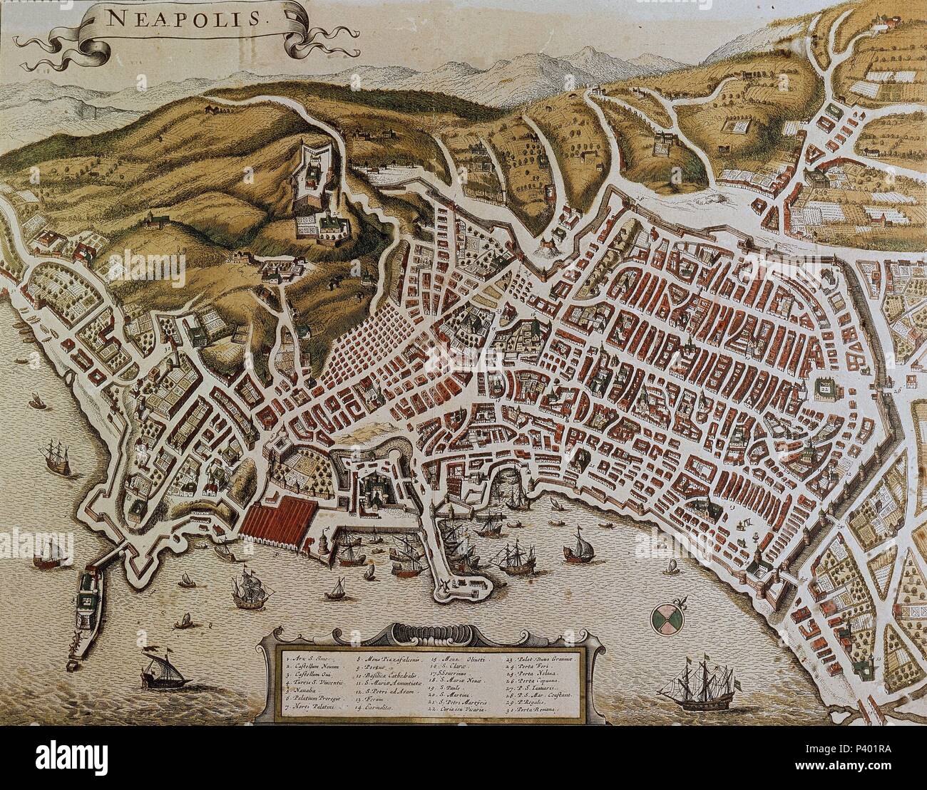 PLANO DE LA CIUDAD DE NAPOLES EN EL SIGLO XVIII. Location: MUSEO SAN ...
