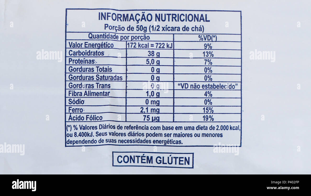 Rotulo Nutricional Original De Mini Trigos Foscos Tostas Diatosta