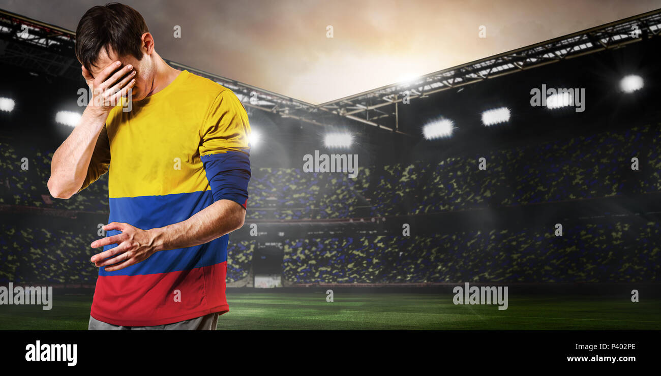sad Colombia player Stock Photo - Alamy
