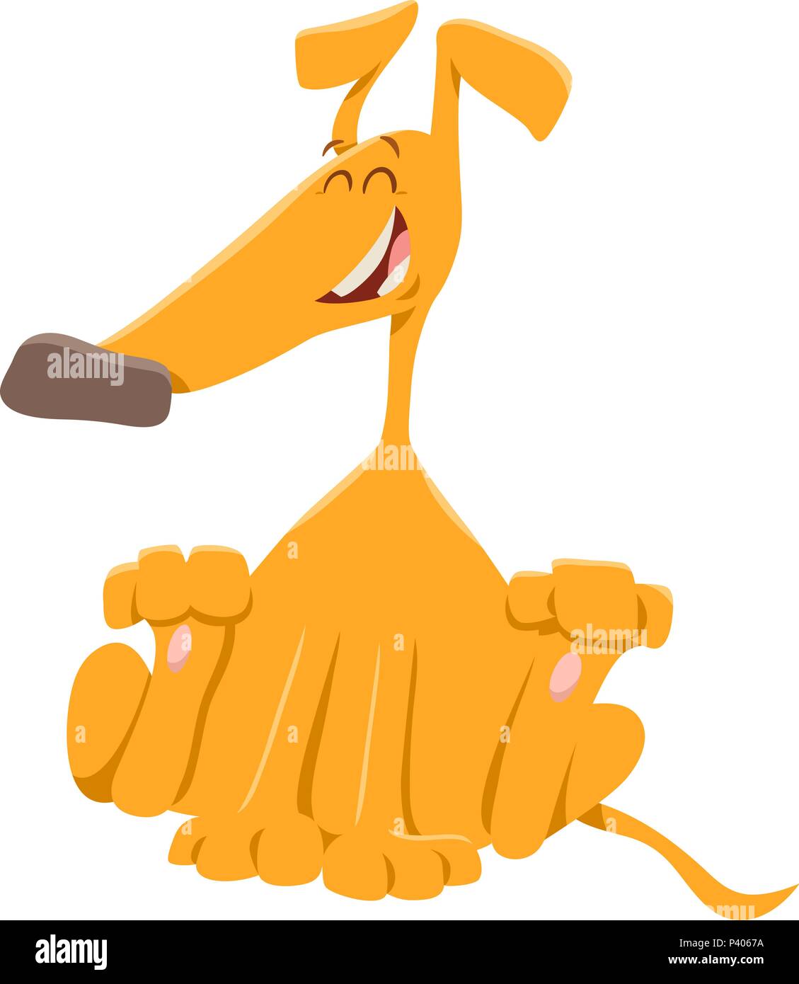 Cartoon illustration funny yellow dog hi-res stock photography and ...