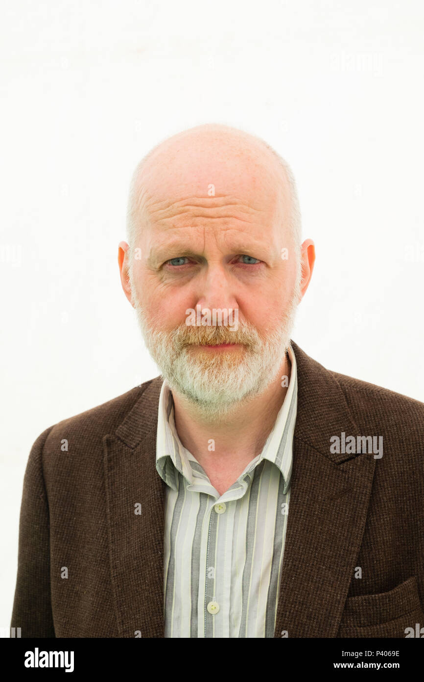 Don Paterson, Scottish poet, writer, musician, speaking at the 2018 Hay ...