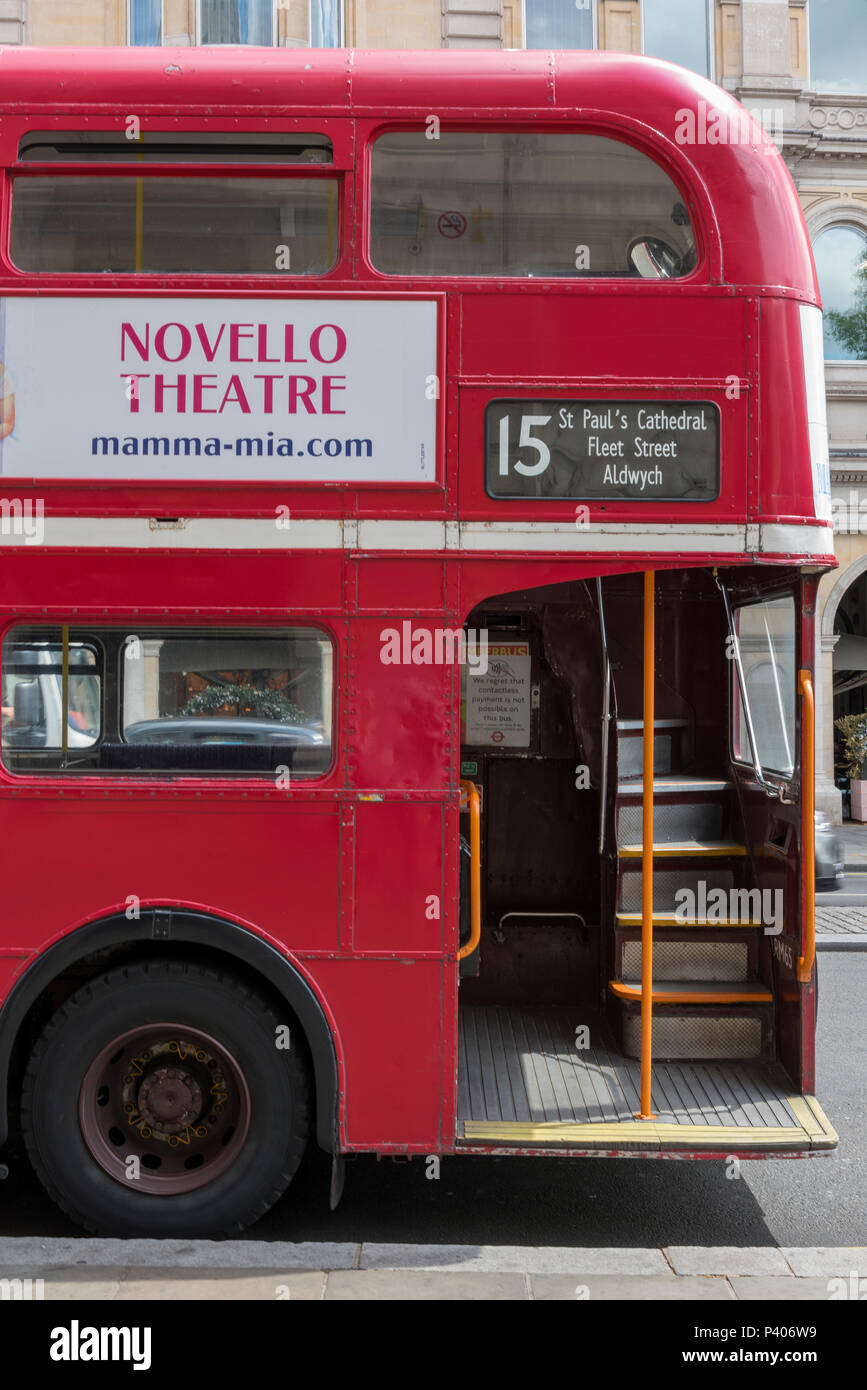 a routemaster london red double decker vintage bus Stock Photo - Alamy