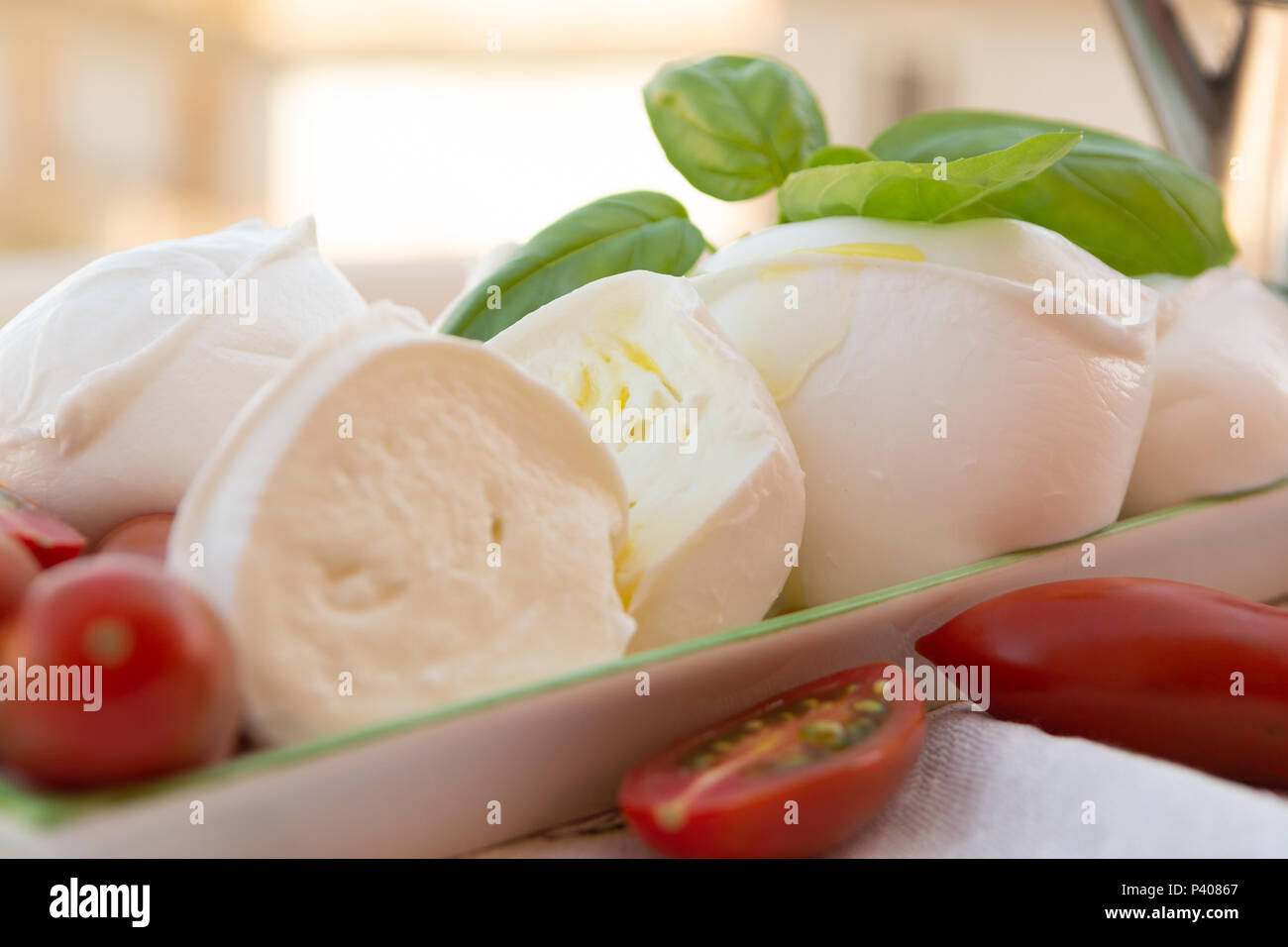 Fresh soft Italian white cheese mozzarella buffalo, original from ...