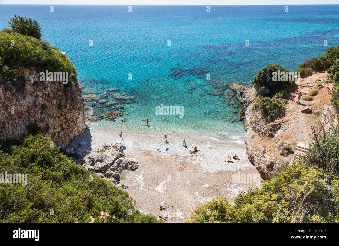 A beautiful cove just outside of Skala, Kefalonia, Greece Stock Photo ...