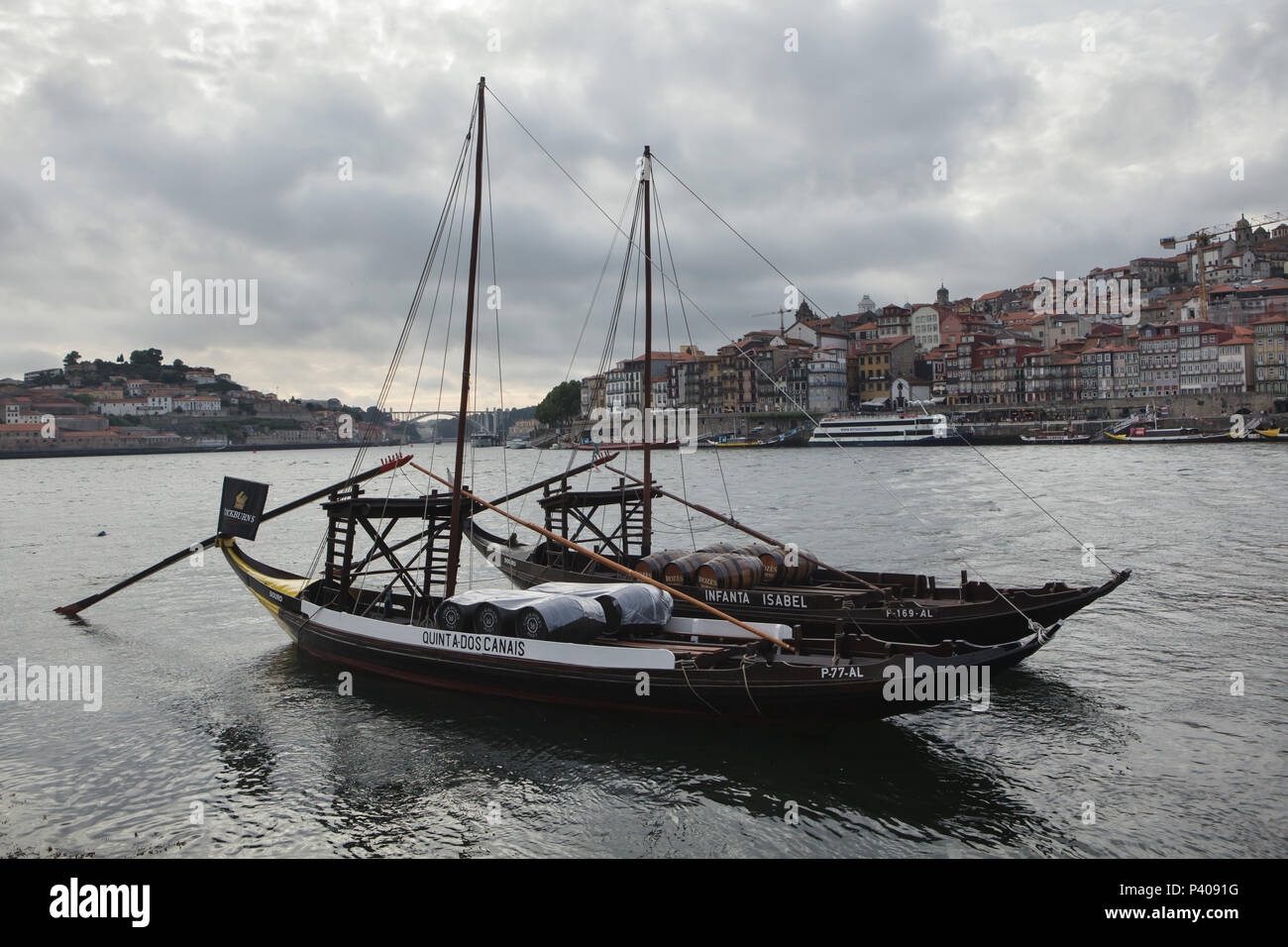 Traditional portuguese wooden cargo boat hi-res stock photography and ...