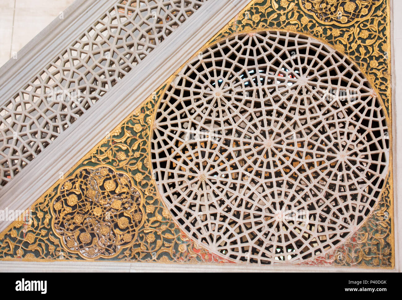 Ottoman Turkish art with geometric patterns on surfaces Stock Photo - Alamy
