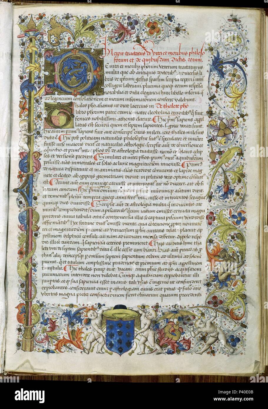 DE VITA ET MORIBUS PHILOSOPHORUM - VIT 18-7 F 1 - SIGLO XV. Location ...