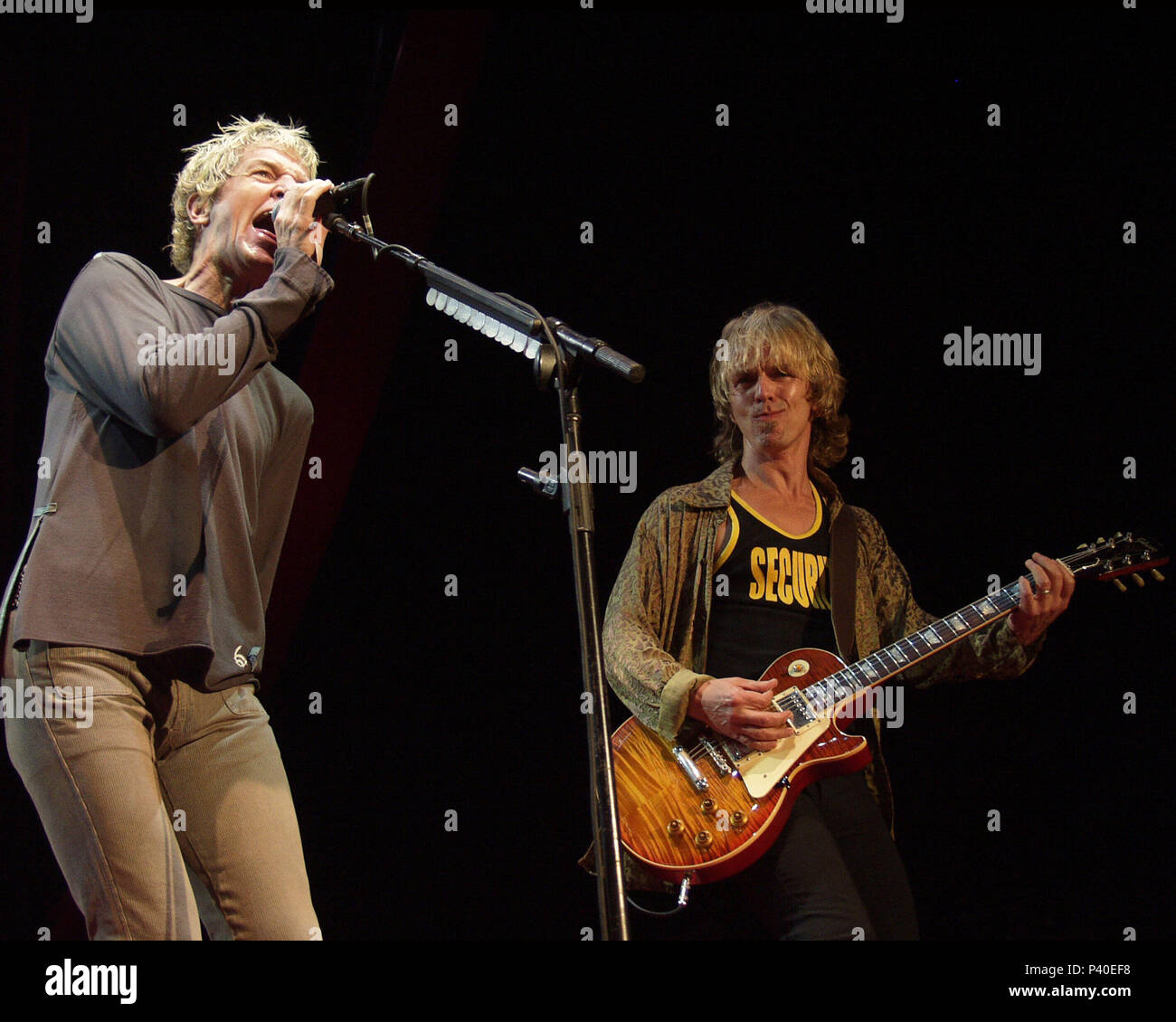 ATLANTA, GA - OCTOBER 20: Kevin Cronin of REO Speedwagon and Tommy Shaw ...