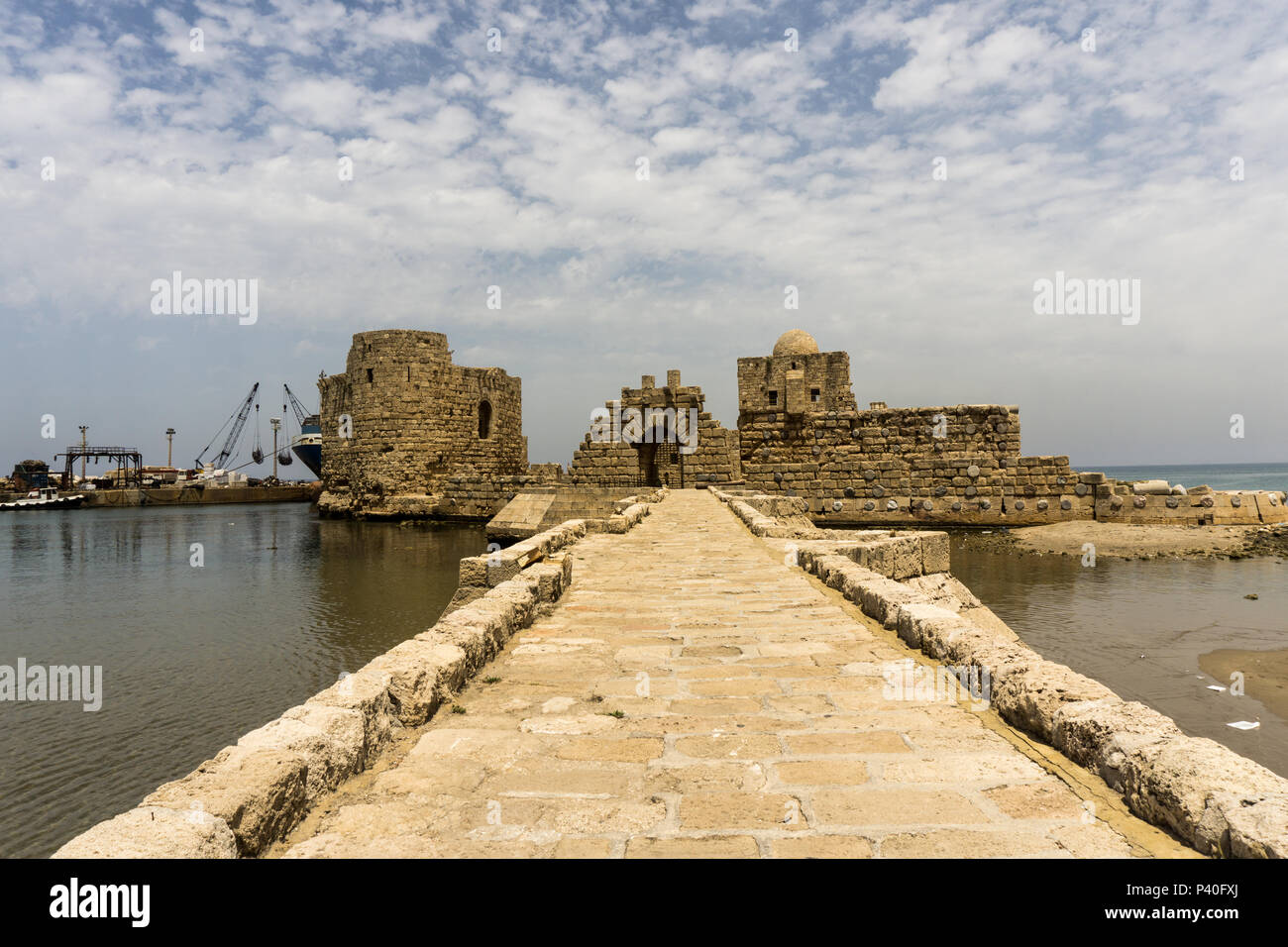 Crusaders Fort in Sidon Stock Photo - Alamy