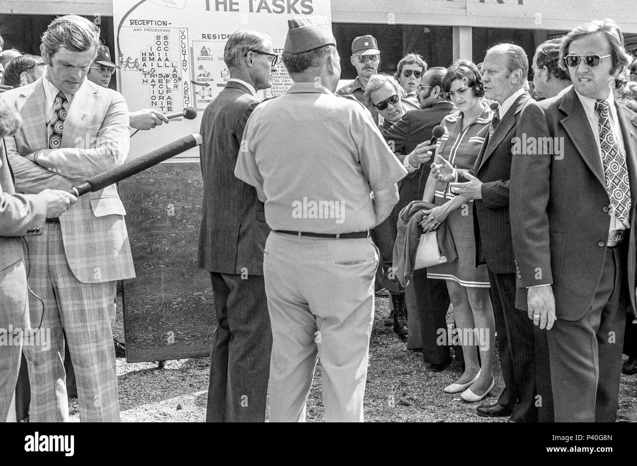 FORT SMITH, AR, USA - AUGUST 10, 1975 -- President Gerald Ford ...
