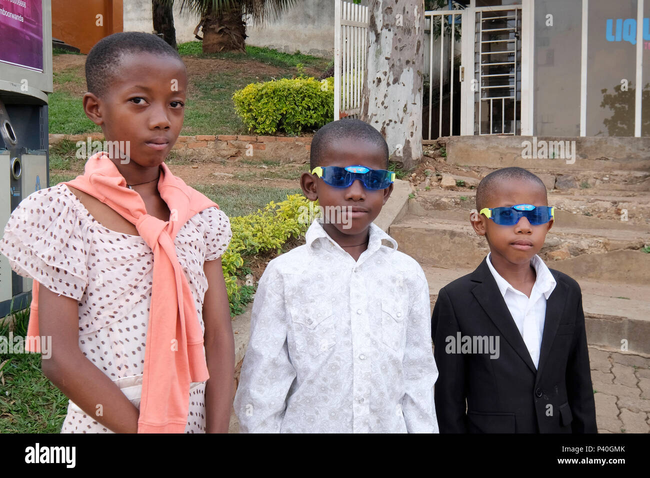 Rwanda, Kigali, centre town, boys Stock Photo - Alamy