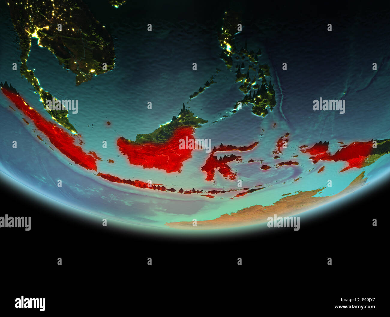 Orbit view indonesia night hi-res stock photography and images - Alamy