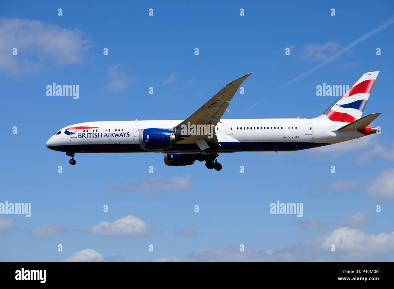 A British Airways Boeing 787-9 Dreamliner aircraft, registration number ...