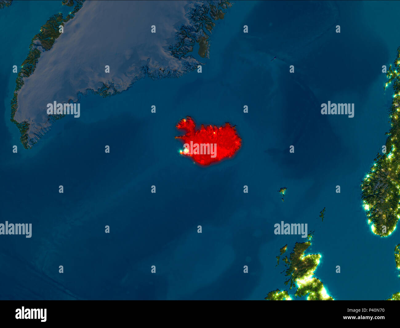 Iceland Satellite Image High Resolution Stock Photography and Images ...