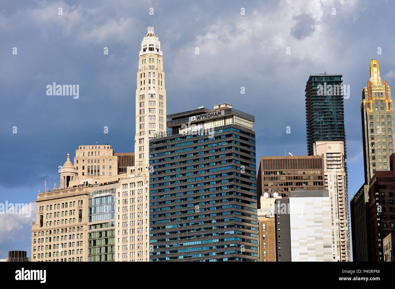 Chicago, Illinois USA. The variety of architecture for which the city ...