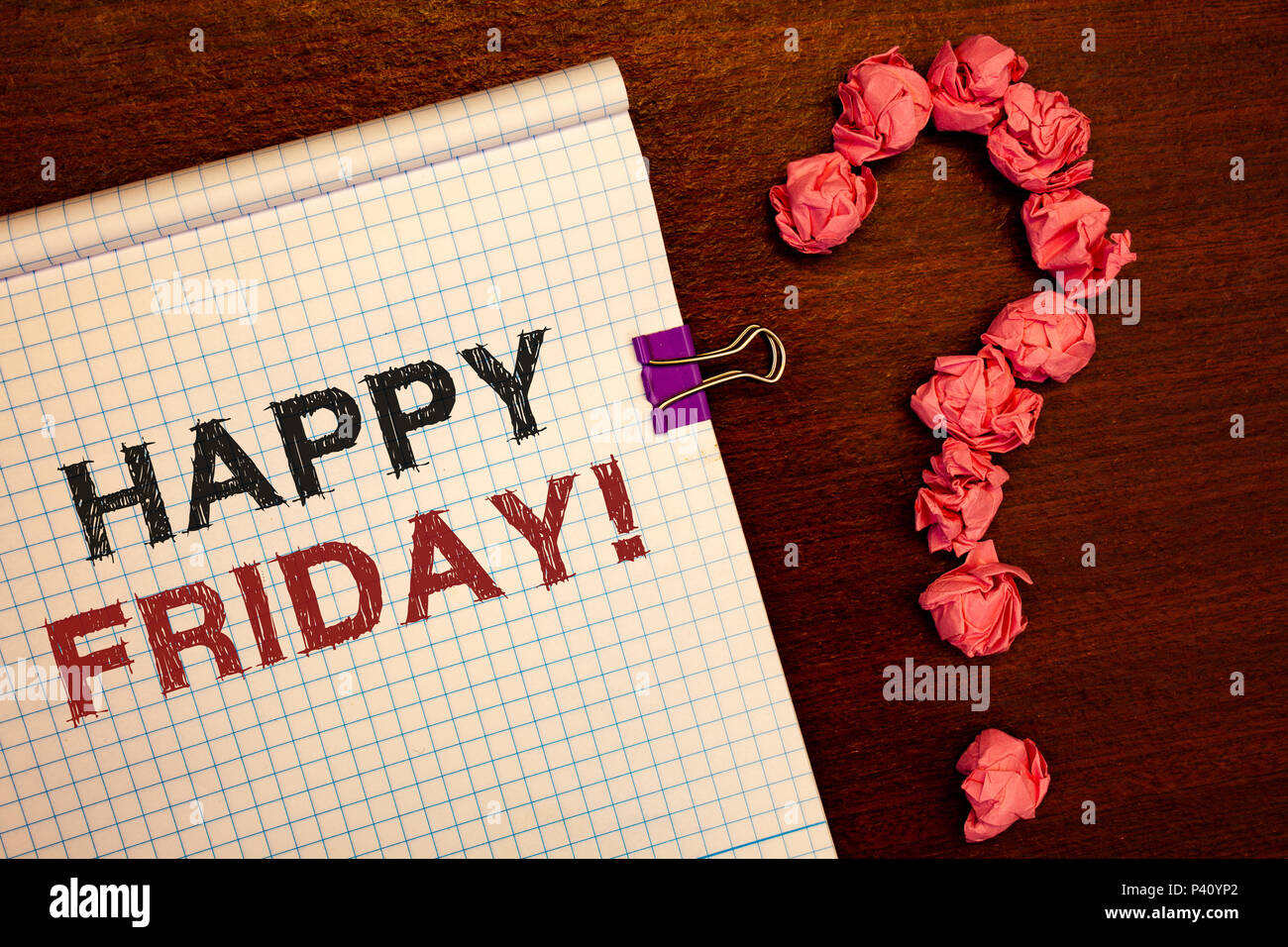 Conceptual hand writing showing Happy Friday Motivational Call ...