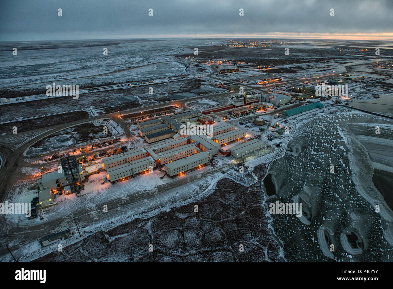 Oil fields, Deadhorse, Prudhoe Bay, Alaska Stock Photo - Alamy