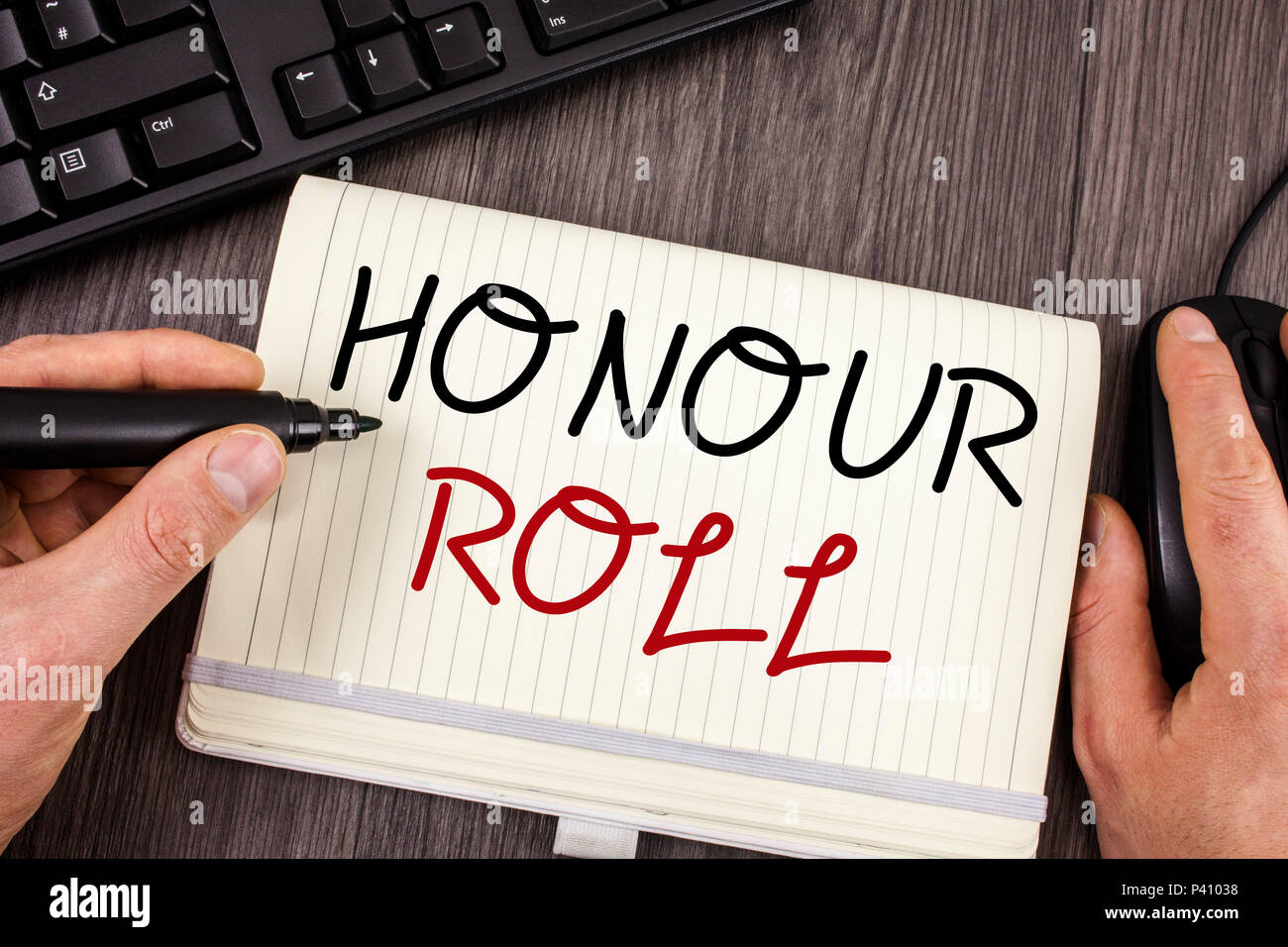 Words writing texts Honour Roll. Business concept for List of students ...