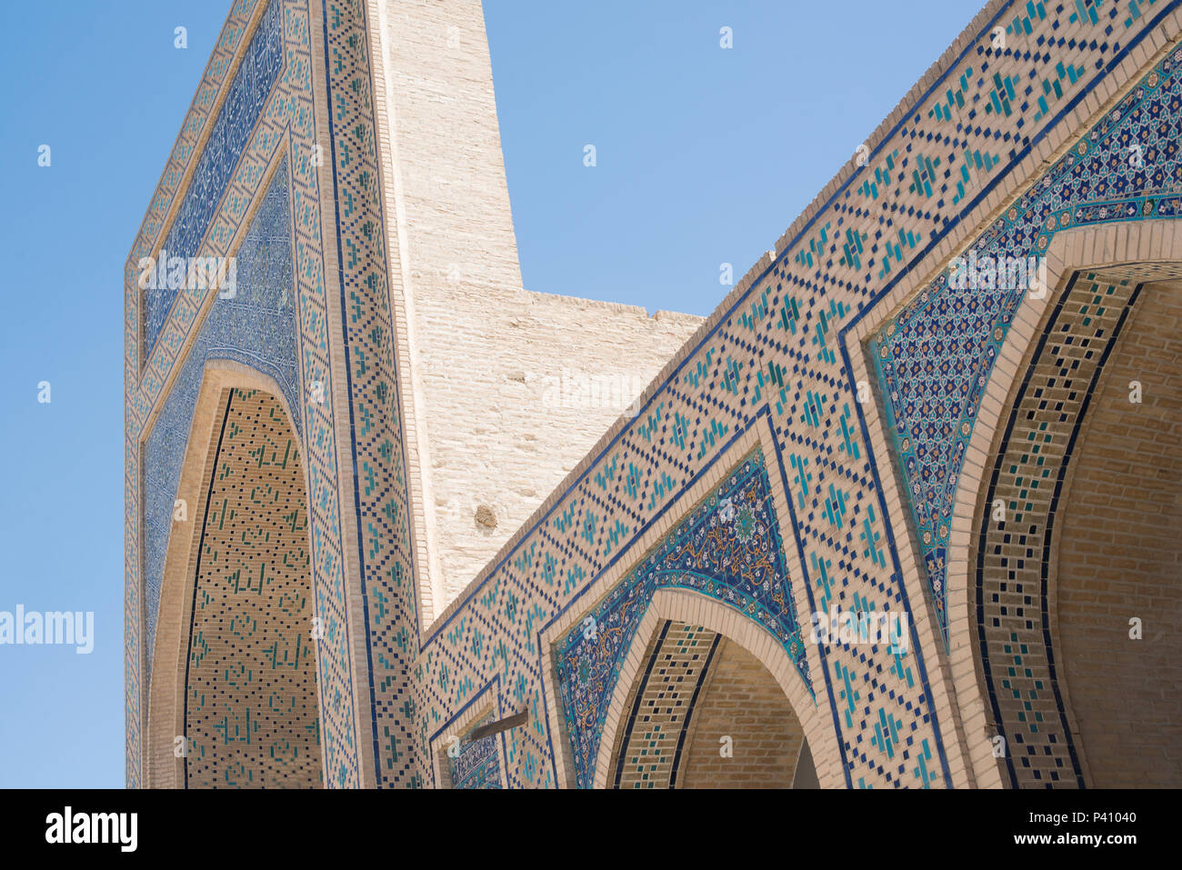 The old building, the wall with arches. Ancient buildings of medieval ...