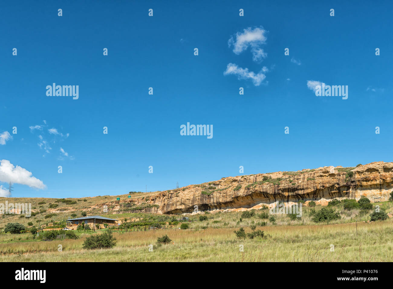 FOURIESBURG, SOUTH AFRICA - MARCH 12, 2018: A farm landscape along the ...