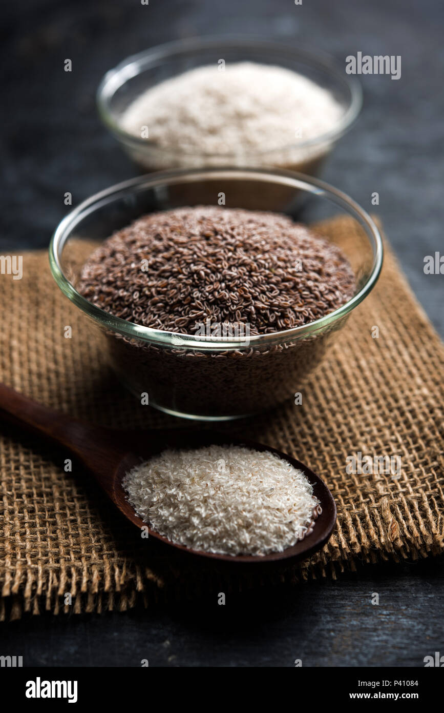 Psyllium husk or isabgol which is fiber derived from the seeds of ...