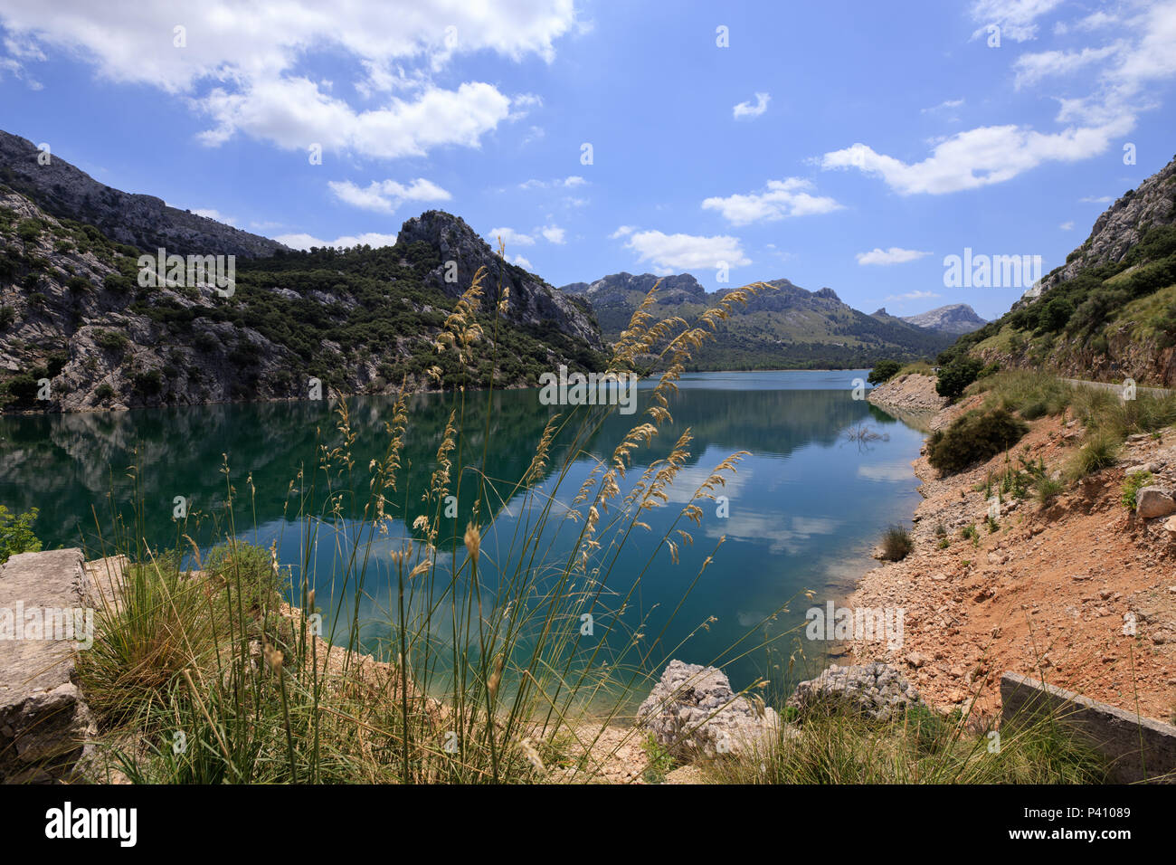 Gorg Blau, artifical lake, water reserve supply Majorca Spain Stock ...